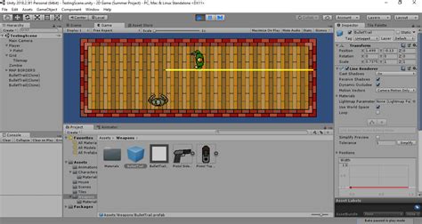 having problems with a bullet trail effect please help r unity2d