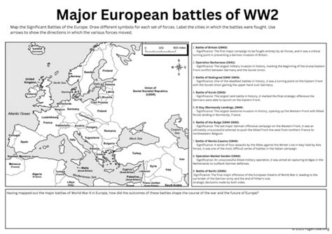 World War 2 Mapping And Annotating The Major Battles Of Europe With