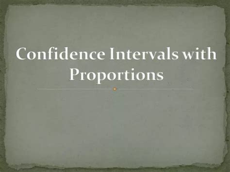 ppt confidence intervals powerpoint presentation free