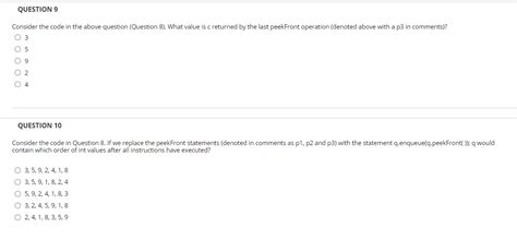 Solved QUESTION 8 Consider The Following Operations On A Chegg