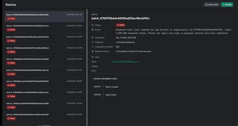 No Batches In Progress But Get Enqueued Token Limit Reached Bugs Openai Developer Community