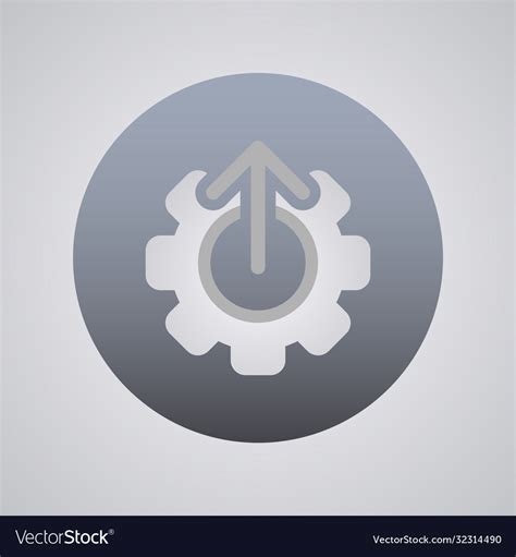 Arrow Gear Icon In Trendy Flat Style Isolated Vector Image