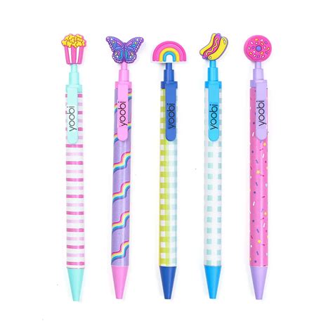 Yoobi 5 Pack Ballpoint Pens Crown Office Supplies