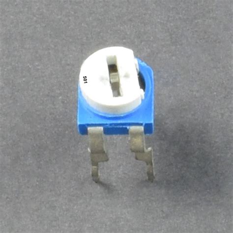 White Blue 500 Ohm Variable Resistor 501 Potentiometer Rees52
