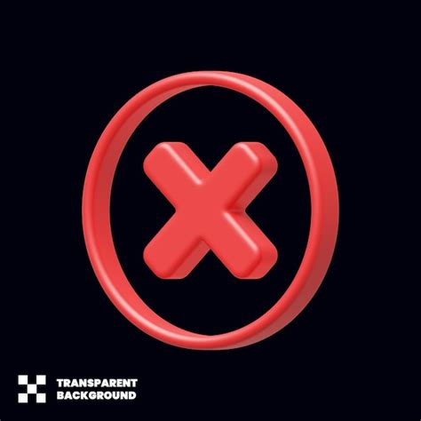 Premium Psd Cross Mark 3d