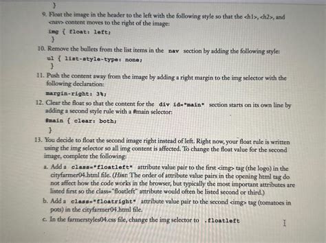 Solved Html 184 Immt Chepter 4 Applying Css Styles To