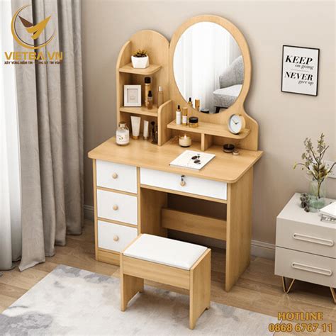 Mẫu Bàn Trang điểm đẹp Bằng Gỗ Công Nghiệp V3 4403 Nội Thất Việt Ba