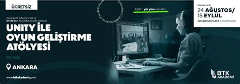 Eğitmeni Olduğum Unity Ile Oyun Geliştirme Atölyesi Kayıtları Başladı