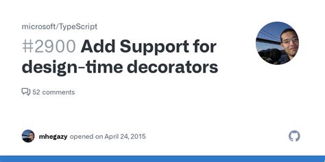 Add Support For Design Time Decorators · Issue 2900 · Microsoft