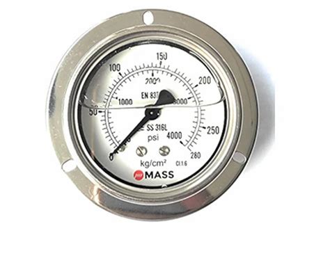 Mass 280 Bar Bottom Connection Pressure Gauge At ₹ 890 Mass Pressure