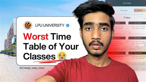 All About Lpu Time Table Daily 9 5 Classes 😨 Lpu University Youtube