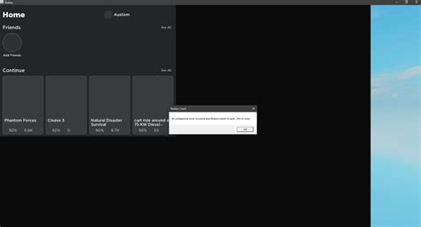 Roblox Games Load For About 3 Seconds Then Instantly Crash Engine Bugs Developer Forum Roblox