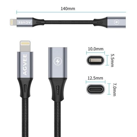 Usb C Female To Lightning Cable Adapter Notpicks