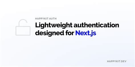 Github Happykit Auth Email Lightweight Authentication Specifically Designed For Next Js