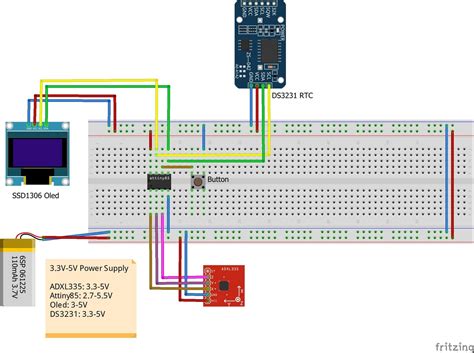 Breadboard Watch Using Attiny 85 Ds 3231 Real Time Clock A Push Button And The Arduino Ide 4