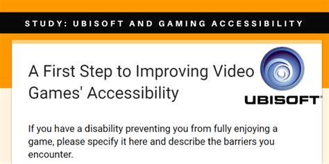 Study Ubisoft And Gaming Accessibility Chronic Sex Study Ubisoft And Gaming Accessibility Chronic Sex