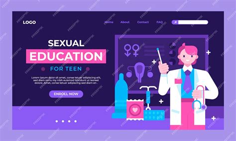 Free Vector Flat Design Sex Education Landing Page