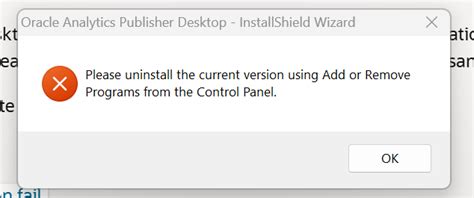 Oracle Analytics Publisher Desktop Installation Fail — Oracle