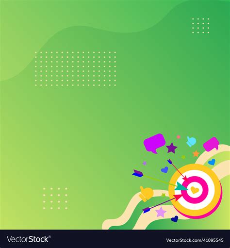 Presenting Message Hitting Target Concept Vector Image