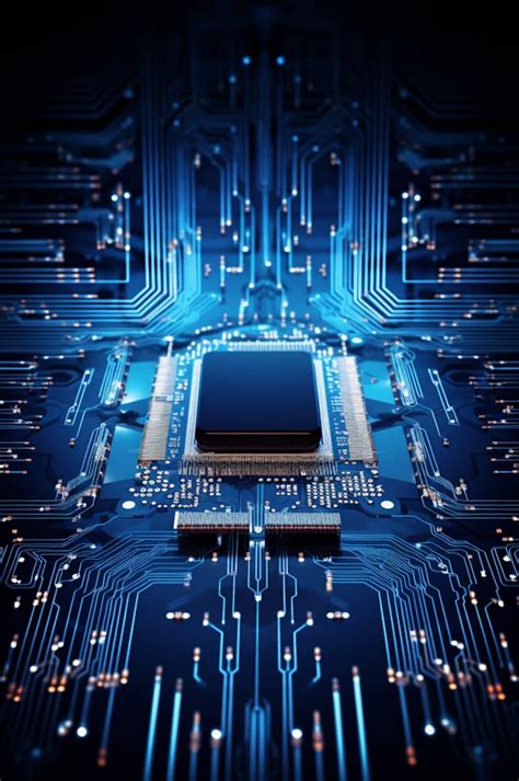 Ai数字艺术高科技芯片晶体管电路板模型 花瓣网