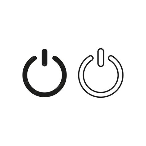 Premium Vector Black Shut Down Icons Set Vector Illustration Eps 10