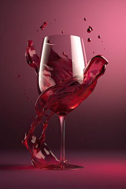 Premium Photo A Wine Glass With Red Wine In It And The Bottom Half Is
