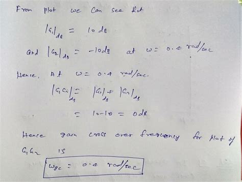 Solved C Find The Gain Cross Over Frequency From The Asymptotic