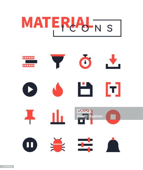 Information Security And Data Storage Flat Design Style Icons Set Stock Illustration Download