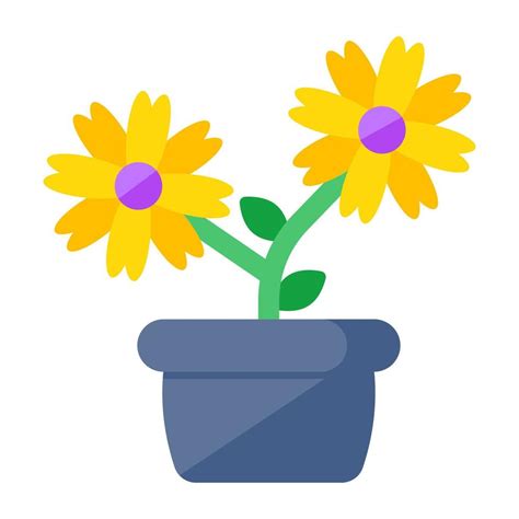 Conceptualizing Flat Design Icon Of Flowerpot 20082837 Vector Art At Vecteezy