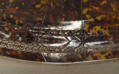 Xl Faux Tortoise Shell Silverplate Butlers Tray Platter