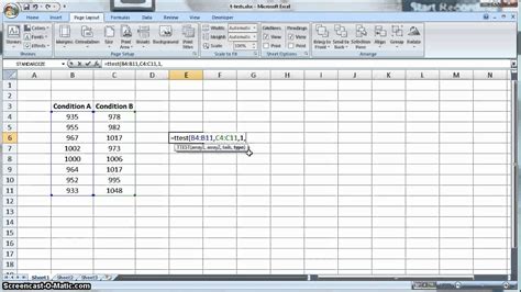 How To Do A T Test In Excel