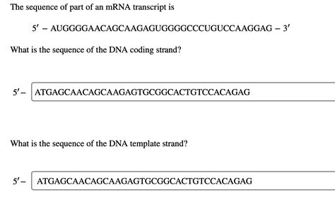 Solved The Sequence Of Part Of An Mrna Transcript Is 5