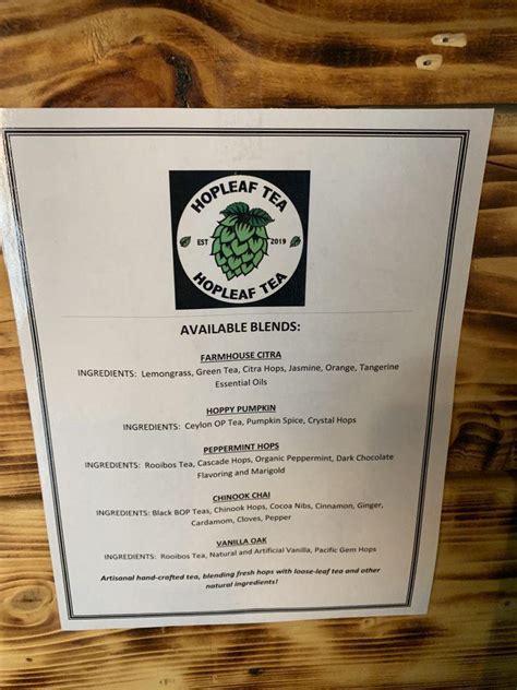 Menu At Tipsy Bean Cafe Erie