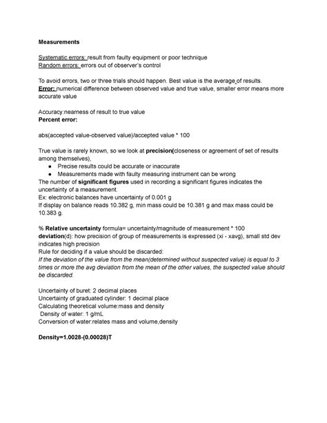 Lab Covers The Essential Parts Of Measurement Lab Miss Rudler Measurements Systematic