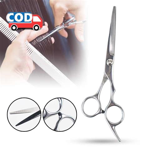 Jual Gunting Salon Potong Rambut Profesional Stainless Steel Model Lurus Flat Cut Tajam Alat