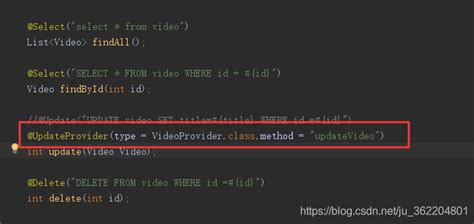 Mybaties注解开发动态sql语句sqlprovidermybatis Sqlprovider Csdn博客