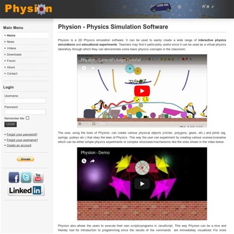Physion Physics Simulation Software Pearltrees