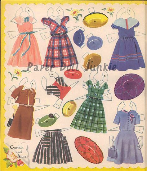 1950s Vintage Paper Dolls Retro Girls Clip Art Pdf And Jpeg Etsy