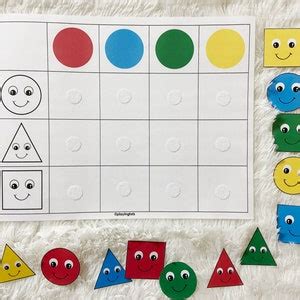 Colors Sorting And Size Sorting Activity Printable Babe Etsy