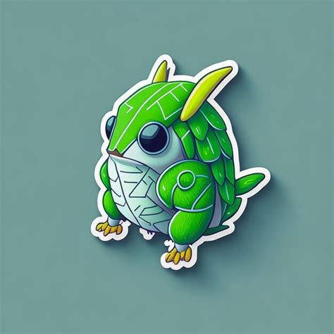 Premium Ai Image Cut Sticker Design With Grasshopper Theme Ai Generated