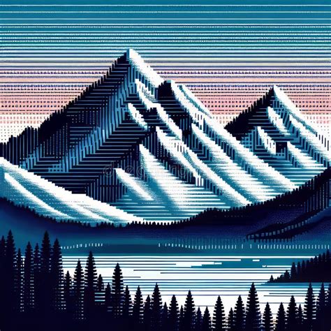 23 A Text Based Representation Of A Mountain Range Using ASCII C Stock