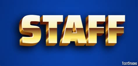 Staff Text Effect And Logo Design Word