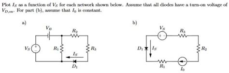 Solved Plot IS As A Function Of VS For Each Network Shown Chegg Com