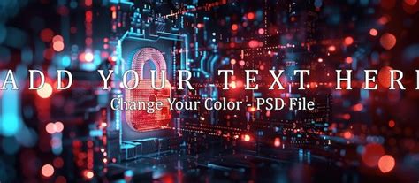 Digital Security A 3d Representation Of A Padlock On A Circuit Board