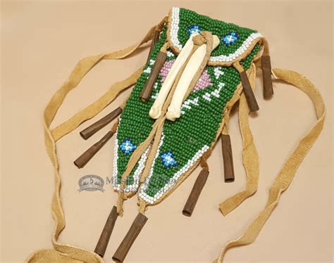 Vintage Beaded Native American Medicine Bag 2 5 X 5 Sioux 24 Mission Del Rey Southwest Llc