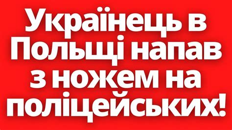 Українець в Польщі напав на поліцейських з ножем Youtube