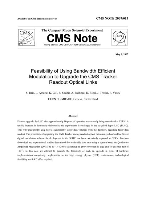 Pdf Feasibility Of Using Bandwidth Efficient Modulation To Upgrade