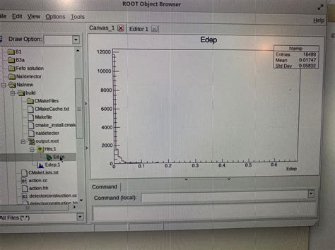 how to get edep histogram in root recording visualizing and persisting data geant4 forum