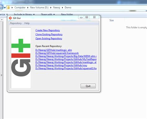 Integrations Basic Git Operations With Git Gui For Windows User