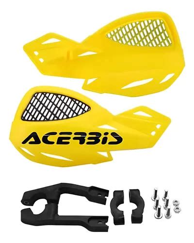 Cubre Puños Plásticos Para Motos Universal Con Logo Amarillo Izquierdo